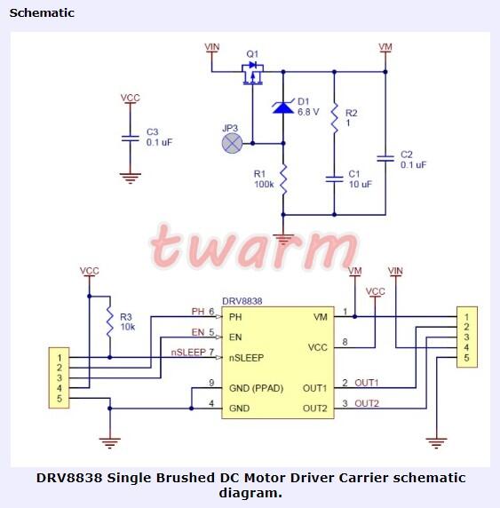德源 含稅 DRV8838 Single Brushed DC Motor Driver Carrier(PI2990) | 露天市集 | 全 ...