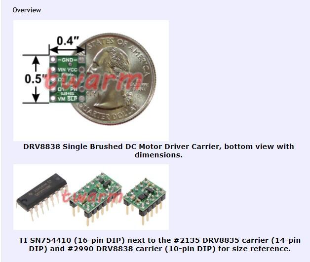 德源 含稅 DRV8838 Single Brushed DC Motor Driver Carrier(PI2990) | 露天市集 | 全 ...