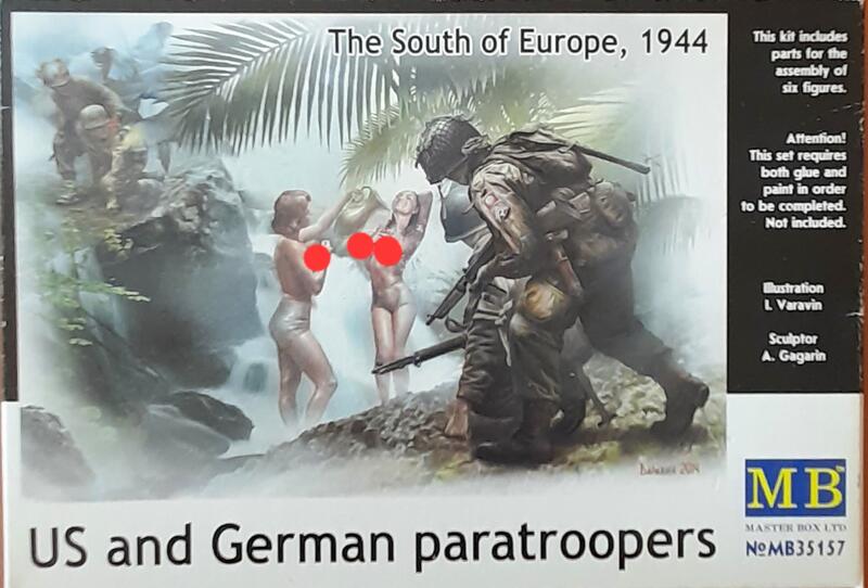 【549喵鋪】1/35 Master Box (MB) 3592 二戰德軍、美軍傘兵及美女 (南歐 1944) | 露天市集 | 全台最大的 ...