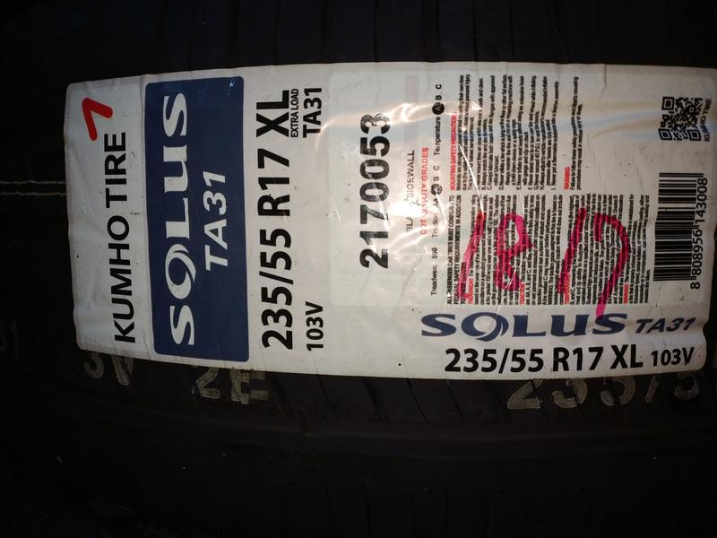 剩一條[平鎮協和輪胎]錦湖KUMHO TA31 235/55R17 235/55/17 103V韓國製裝到好 | 露天市集 | 全台最大的網路購物市集