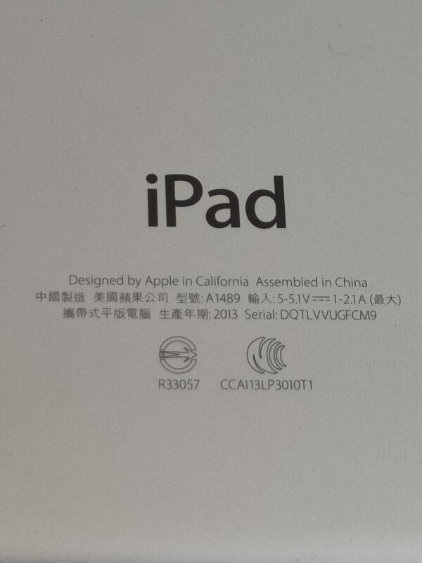 iPad mini 2 型號A1489 零件機 | 露天市集 | 全台最大的網路購物市集