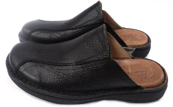 美迪~(雨傘)Leon-Chang-LC7215-氣墊皮拖鞋~懶人皮鞋~台灣製~黑色 | 露天市集 | 全台最大的網路購物市集