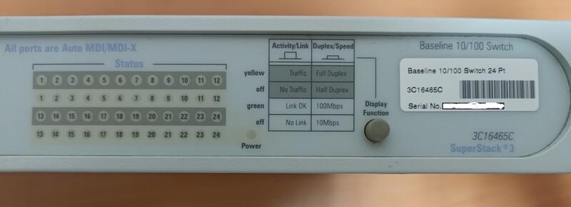 ~3COM Baseline 24port 10/100M Switch 3C16465C | 露天市集 | 全台最大的網路購物市集