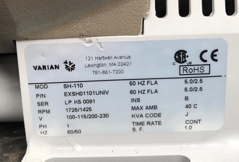 美國VARIAN SCROLL PUMP/DRY PUMP SH-110渦捲式乾式真空幫浦/無油式真空機 | 露天市集 | 全台最大的網路購物市集