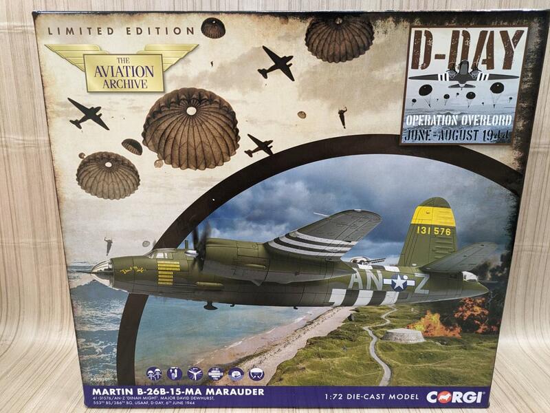 宗鑫 1/72 Corgi AA29501 Martin B26 B 掠奪者高速轟炸機 1944 諾曼地登陸紀念 | 露天市集 | 全台最大的 ...