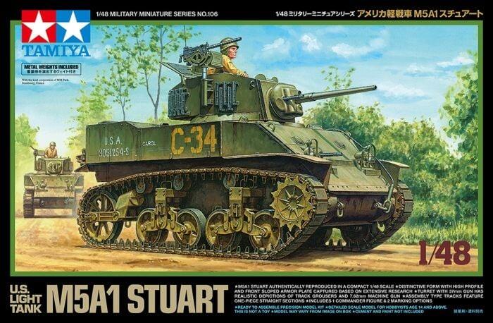 TAMIYA 1/48 U.S. Light Tank M5A1 Stuart (32606) | 露天市集 | 全台最大的網路購物市集