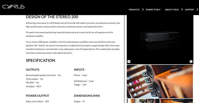 [ 沐耳 ] 英國精品 Cyrus Hybrid D 類：立體聲後級功率擴大機 Stereo 200 | 露天市集 | 全台最大的網路購物市集