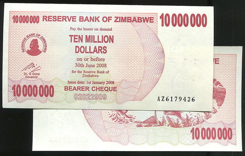 ZIMBABWE (辛巴威紙幣), P55 , 10000000 ， 2008 , 品相全新UNC | 露天市集 | 全台最大的網路購物市集