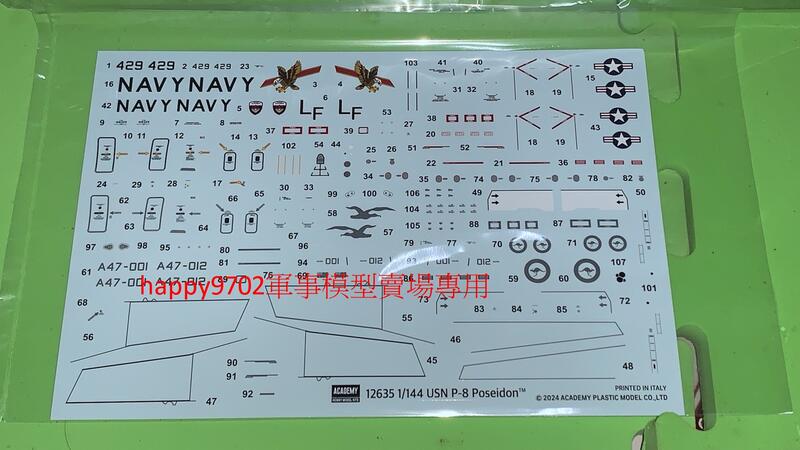 新品現貨 1/144 ACADEMY USN P-8A Poseidon 12635 | 露天市集 | 全台最大的網路購物市集