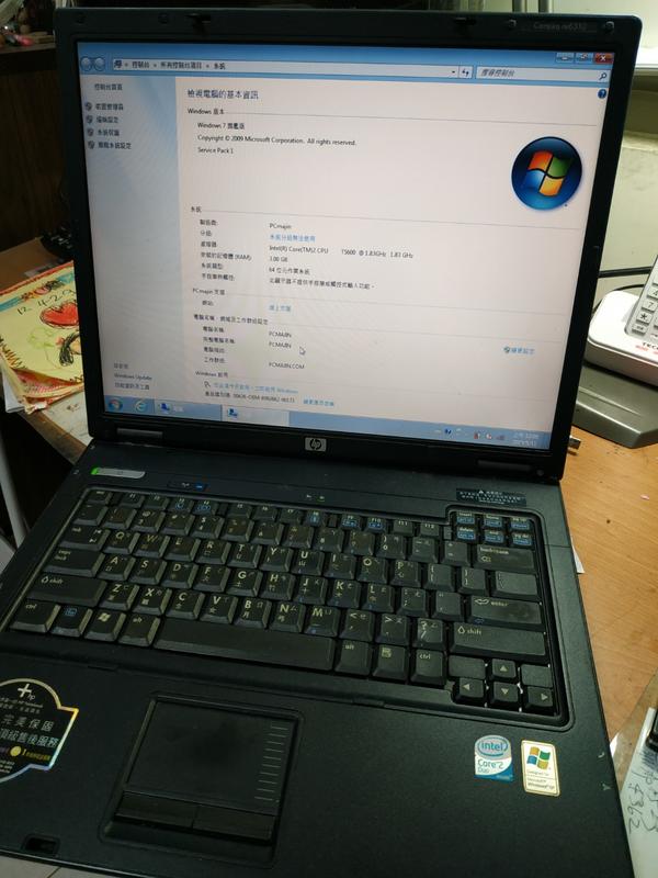 HP NX6310文書機 T5600 1.83GHZ 內建1GTAM 燈管老化偏暗 可開機運作 | 露天市集 | 全台最大的網路購物市集