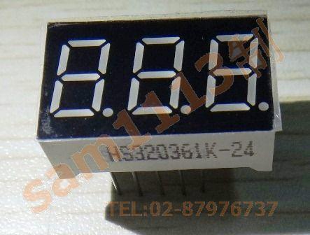 113七段顯示器 0.36英寸 3位 8.8.8. 紅色 3361AS 共陰 / 3361BS 共陽 數碼管 >>5個 | 露天市集 | 全台 ...