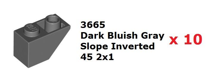 【磚樂】10個一組 LEGO 樂高 3665 4211096 Slope Inverted 45 2x1 深灰色 反斜面 | 露天市集 | 全 ...