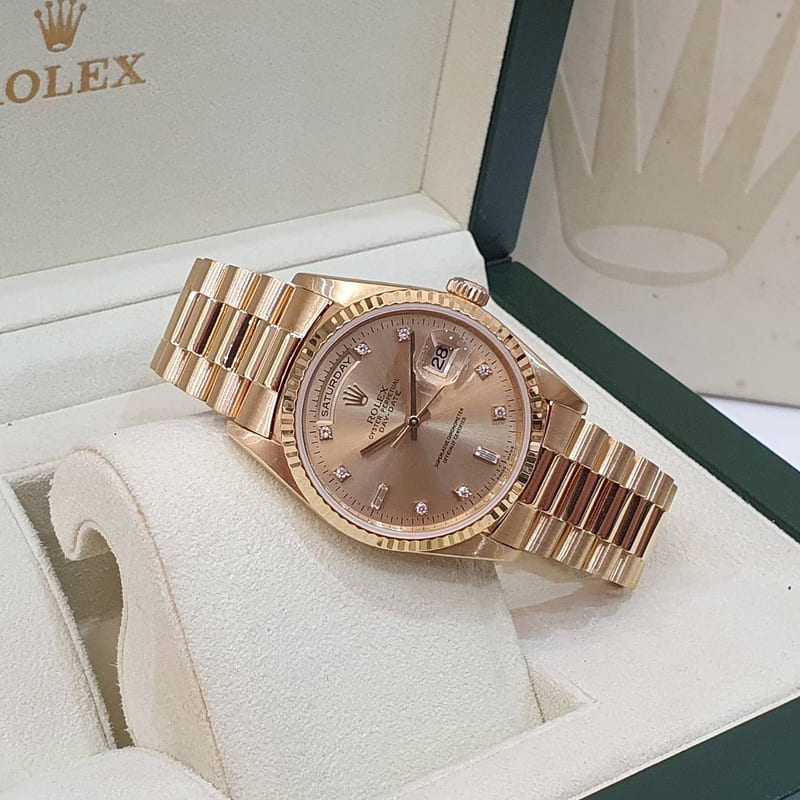 【大眾名錶】ROLEX 勞力士 18238 Day-Date 18K金 6.9T鑽面 錶徑36mm 大眾名錶G213 | 露天市集 | 全台最 ...