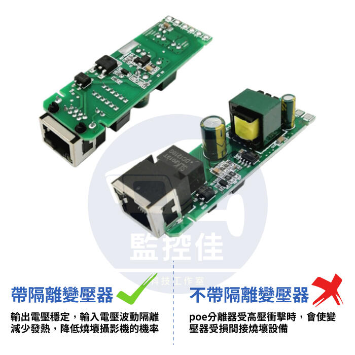 【附發票】帶隔離 網路監視系統48V轉12V POE電源分離器 / POE-1210V 即插即用 最遠可傳遞100米訊號 | 露天市集 | 全 ...
