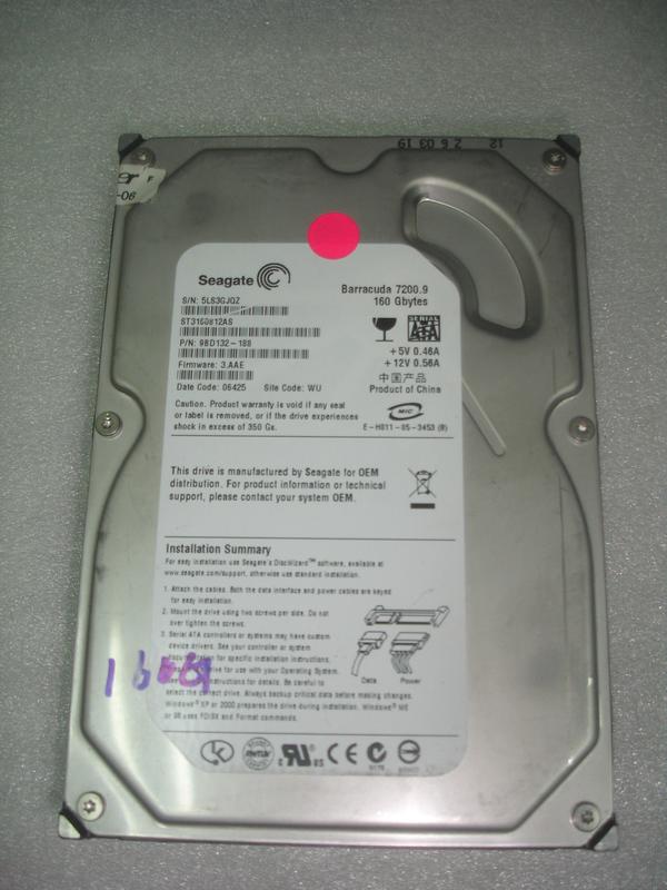 【電腦零件補給站】 Seagate ST3160812AS 160GB 7200 RPM SATA 3.5吋硬碟 | 露天市集 | 全台最大的 ...