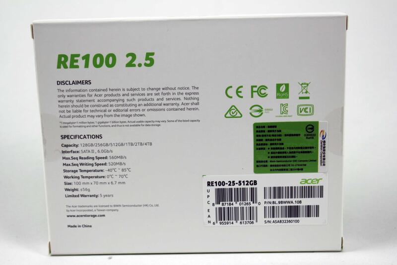 【光華喬格】(優惠特價~10/31) 原廠5年保固 Acer RE100 512GB SSD SATAⅢ 固態硬碟 | 露天市集 | 全台最大的網路購物市集