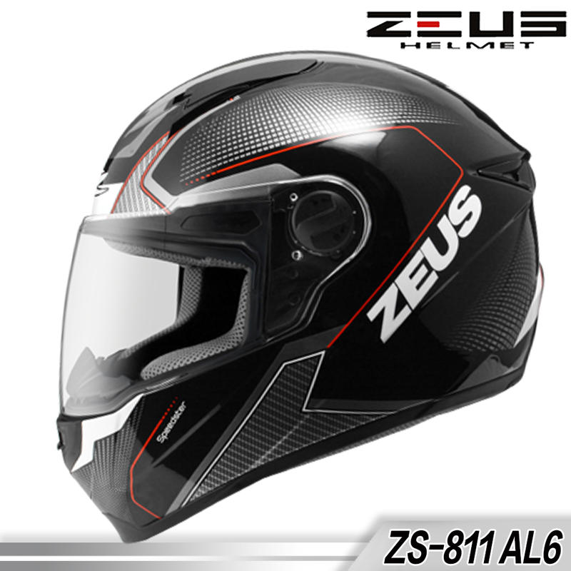 瑞獅ZEUS 811 ZS-811 AL6 珍珠黑/白紅 全罩安全帽｜23番 超輕量透氣 內襯可拆 專利E8插釦 | 露天市集 | 全台最大的 ...