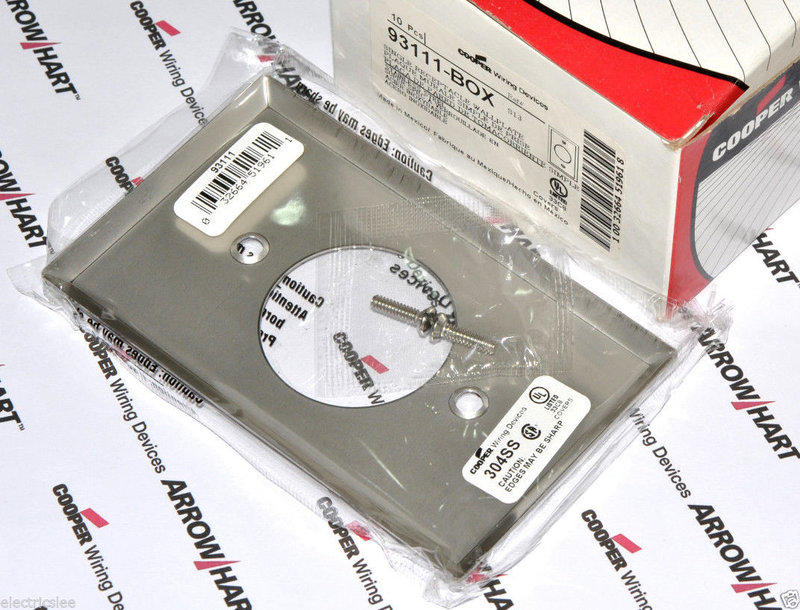 美國 COOPER 大電流單聯單孔白鐵蓋板&面板 93111 (Locking 型)材質304SS | 露天市集 | 全台最大的網路購物市集