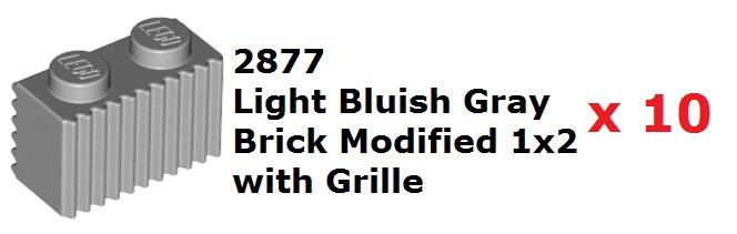 【磚樂】10個一組 LEGO 樂高 2877 4211383 Brick 1x2 Grille 淺灰 縱橫紋磚 | 露天市集 | 全台最大的 ...