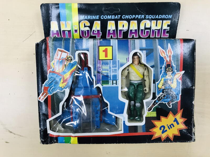早期 懷舊玩具 台版 G.I.JOE 特種部隊 1 眼鏡蛇的崛起 大英雄 AH-64 APACHE 2in1 | 露天市集 | 全台最大的網路購物市集