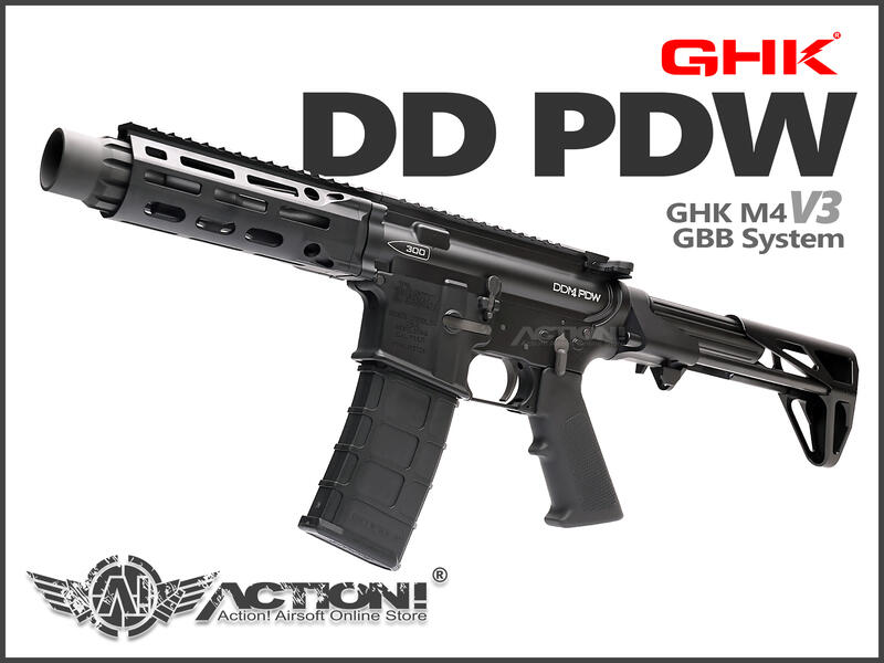 【Action!】現貨免運）GHK - DD PDW V3 GBB 氣動槍 鋼槍機 鋼齒HOP工具 CQB 緊緻型伸縮托 | 露天市集 | 全台最大的網路購物市集