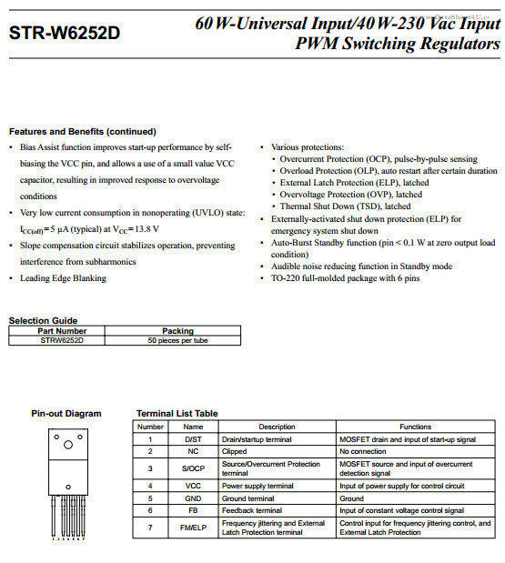 【洋將】全新正品 STRW6252 STR-W6252 6252 液晶電源常用 管理IC TO-220 $E | 露天市集 | 全台最大的網路購物市集