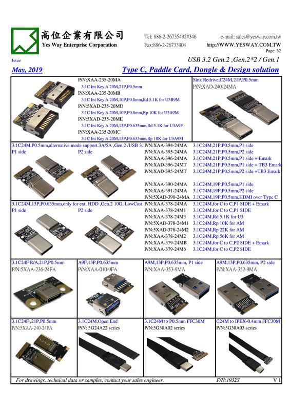 Type C PADDLE CARD設計,E-MARK,REDRIVE,RETIMER,10G Gen.2線材可長達5米 | 露天市集 | 全 ...