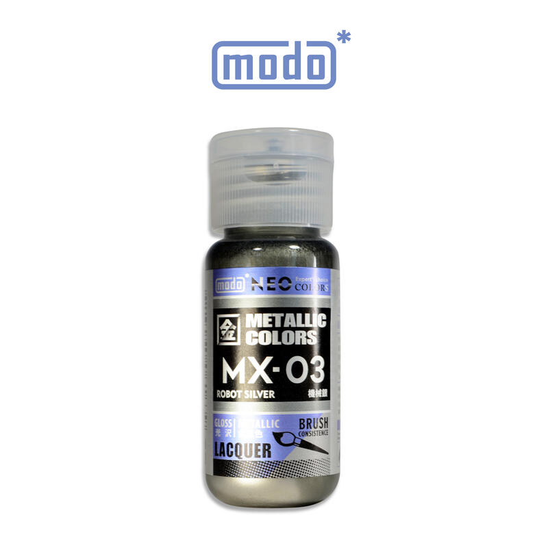 【modo摩多製造所】NEO瓶 全新二代金屬色/MX-03 MX03 機械銀/30ML/模型漆｜官方賣場 | 露天市集 | 全台最大的網路購物市集