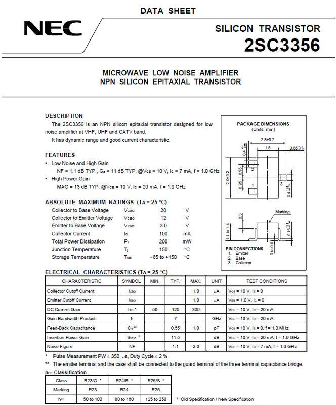 【DIY_LAB#538】(5個) 2SC3356(SOT-23絲印R25) 7GHz NPN高頻電晶體微波放大(現貨) | 露天市集 | 全 ...