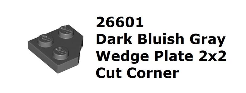 【磚樂】LEGO 樂高 26601 6164073 Wedge Plate 2x2 Cut Corner 深灰切角薄板 | 露天市集 | 全台 ...