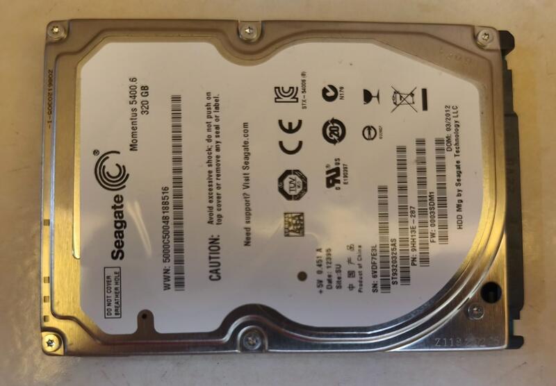 2.5吋_Seagate - 320G_SATA_ST9320325AS (無壞軌.可格式化/健康狀態有警告) | 露天市集 | 全台最大的 ...