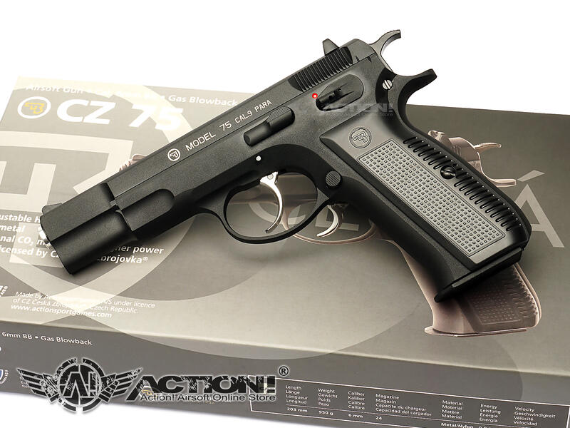 【Action!】售完）ASG - CZ-75 GBB瓦斯手槍 (瓦斯 /CO2 雙動力) KJ系統 CZ 75 | 露天市集 | 全台最大的 ...