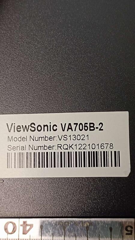 現貨林口 ViewSonic VA705B-2 VS13021 螢幕 顯示器 2F | 露天市集 | 全台最大的網路購物市集