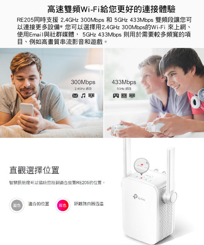 【全新公司貨附發票】TP-LINK TL-WA855RE V5 雙天線300M WiFi訊號擴展器強波器 另有RE205 | 露天市集 | 全 ...