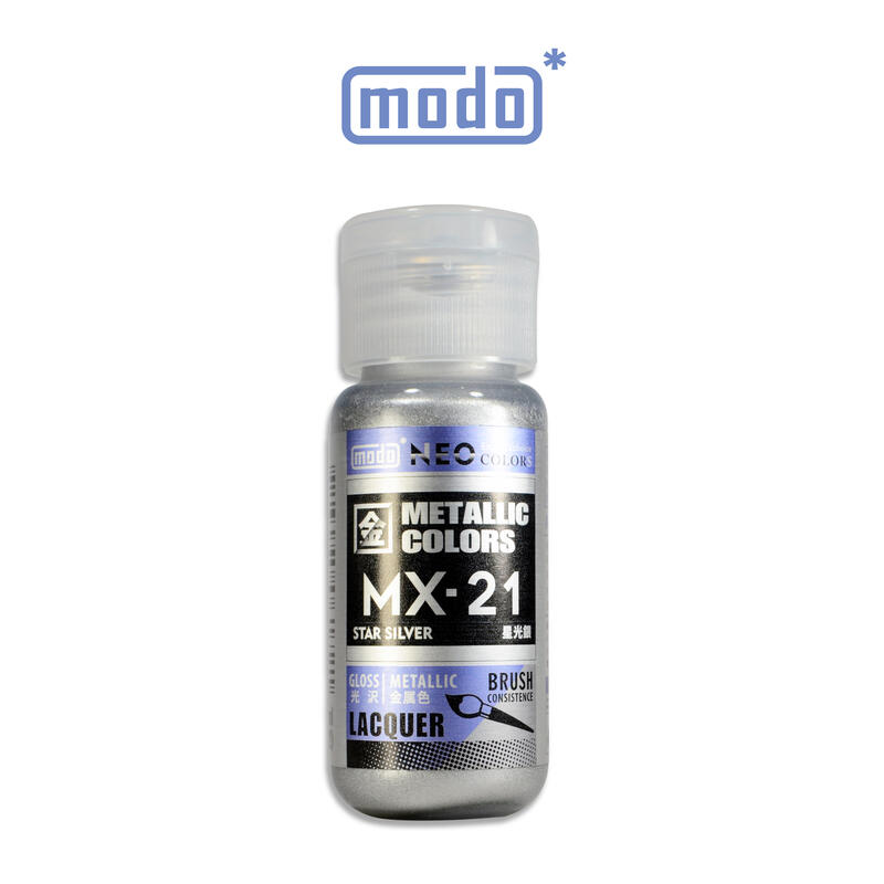 【modo摩多製造所】NEO瓶 全新二代金屬色 MX-21 MX21 星光銀/30ML/模型漆｜官方賣場 | 露天市集 | 全台最大的網路購物市集