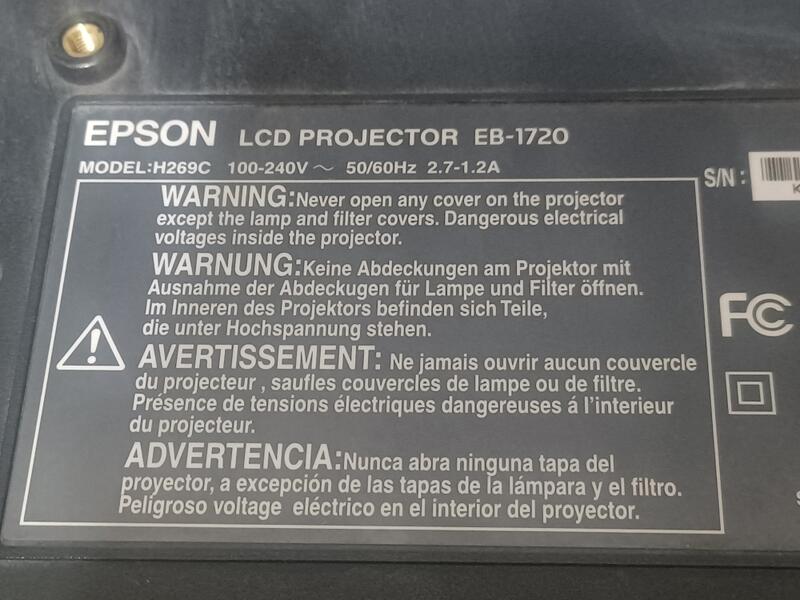 用電達人 2手投影機 epson eb-1720 功能全正常 | 露天市集 | 全台最大的網路購物市集