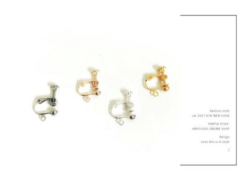 【螺旋耳環】 更換耳夾/DIY配件/電鍍耳飾/耳夾/手作材料/銅質/耳環配件/帶吊圈/夾式/無耳洞/耳鈎更換/耳垂更換 | 露天市集 | 全台 ...