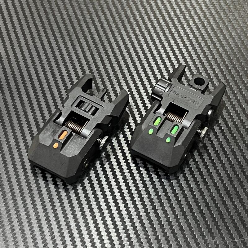 {凱璿 生存遊戲專賣店} ARMOR GEN2 摺疊光纖準星照門組 黑色 | 露天市集 | 全台最大的網路購物市集