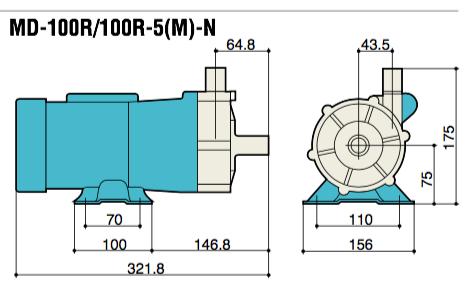 全新磁力泵MAGNET PUMP MD-100RM(單相220V)無軸封耐酸鹼幫浦-輸送海水/酸鹼液(規格同IWAKI) | 露天市集 | 全 ...