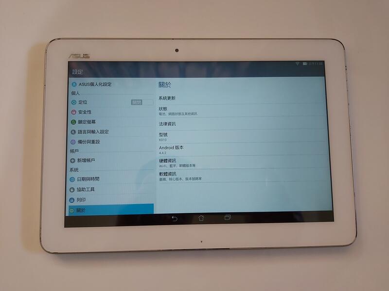 ASUS Transformer Pad K010 10.1吋螢幕 1G/16G 安卓4.4.2系統 WIFI平板電腦~ | 露天市集 | 全 ...