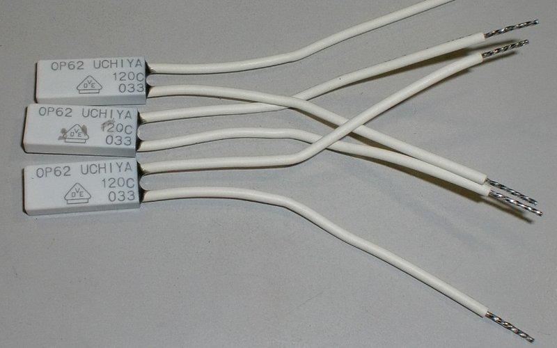 溫度開關 (UCHIYA OP62-120C )常開型15*6*3mm 線長60mm 120℃ 125V 4A | 露天市集 | 全台最大的 ...