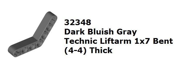 【磚樂】LEGO 樂高 32348 4210656 Liftarm 1x7 Bent (4-4) Thick 深灰 厚臂 | 露天市集 | 全 ...