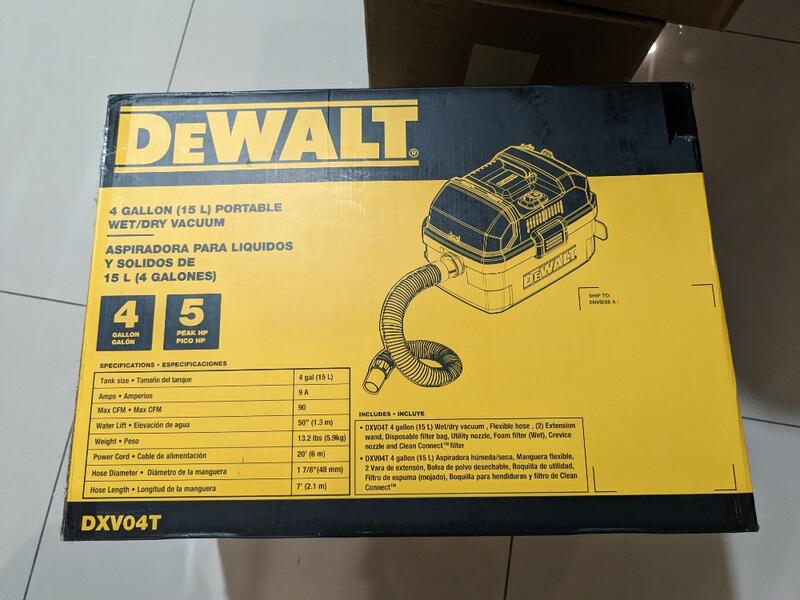 DEWALT德偉 插電式15公升乾濕兩用吸塵器 DXV04T | 露天市集 | 全台最大的網路購物市集