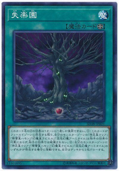 【CardMaster】遊戲王 SD38-JP021 失樂園 (普卡)，搜20AP-JP008 | 露天市集 | 全台最大的網路購物市集