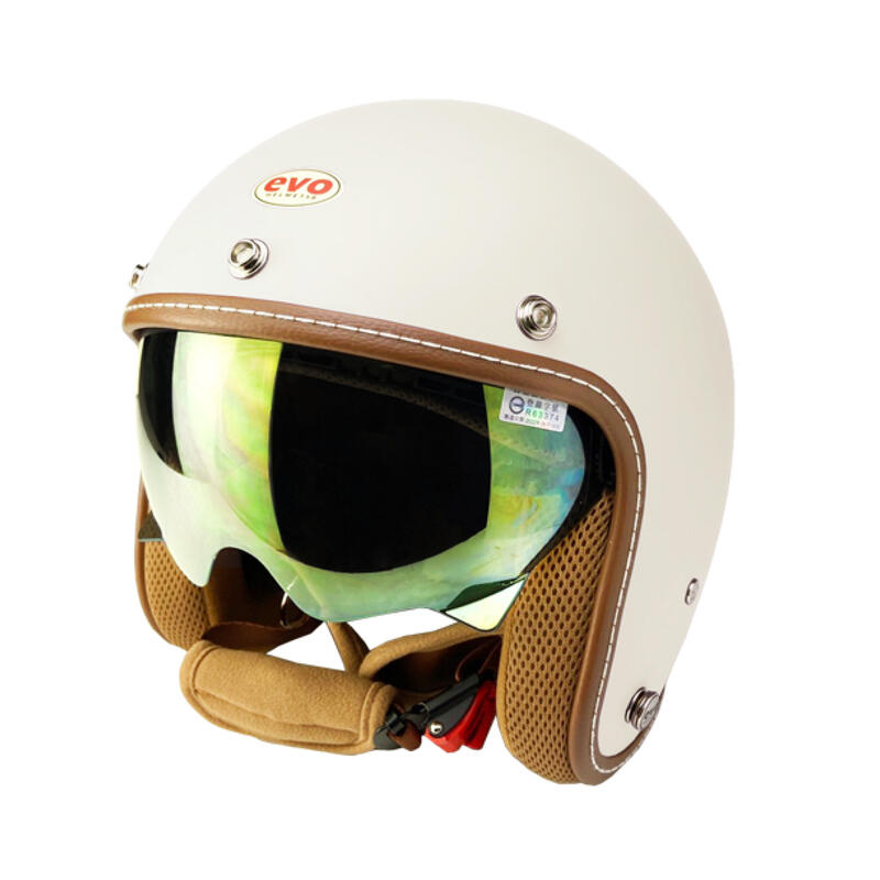[安信騎士] EVO CA-312 ALISA 消象牙白 半罩安全帽 復古帽 3/4罩 艾莉莎 CA312 | 露天市集 | 全台最大的網路購物市集