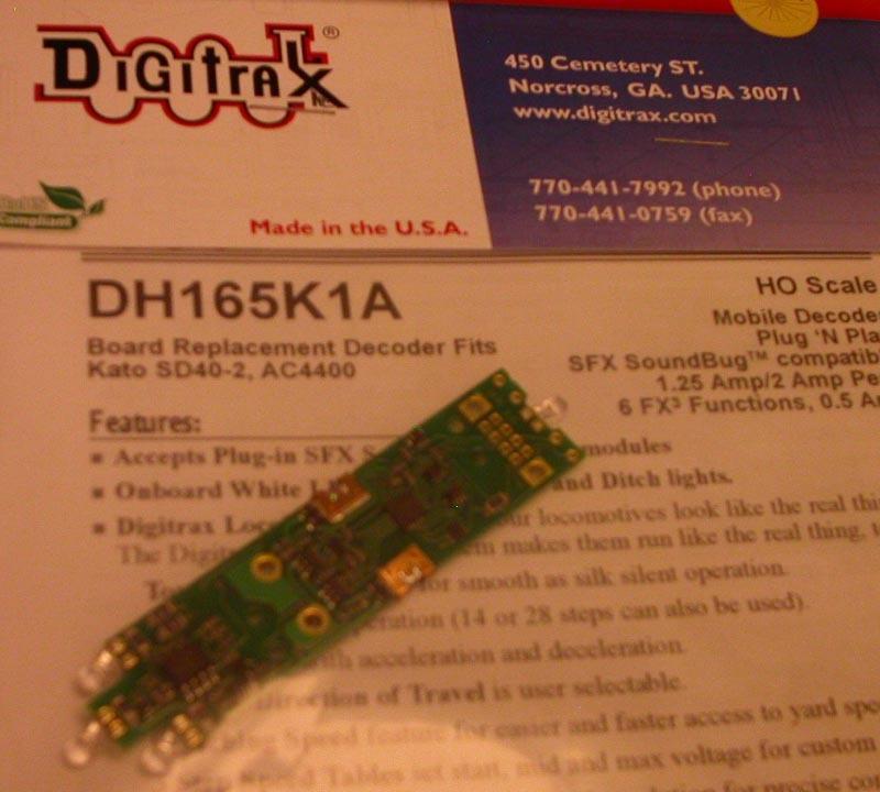 MJ 預購中 Digitrax DH165K1A HO規 KATO 柴電車專用 行車晶片 | 露天市集 | 全台最大的網路購物市集