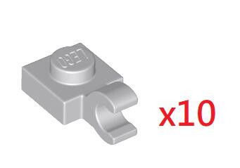 【磚樂】10個一組LEGO樂高 61252 6335378 Plate 1x1 with Clip 淺灰色 薄板附水平夾 | 露天市集 | 全 ...