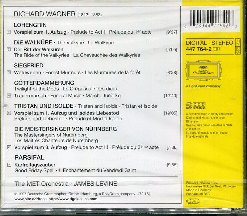 Wagner Orchestra Music -- James Levine -- DG CD | 露天市集 | 全台最大的網路購物市集