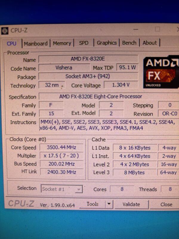 AMD FX-8320E 3.2G 8 核心 省電低溫 CPU 附風扇 AM3+ 腳位。 | 露天市集 | 全台最大的網路購物市集