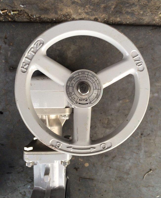 日本外匯KITZ VALVE XJ系列 250A（10英吋） 齒輪式鋁合金手動蝶閥（內部：SCS14不鏽鋼＋EPDM橡膠） | 露天市集 ...